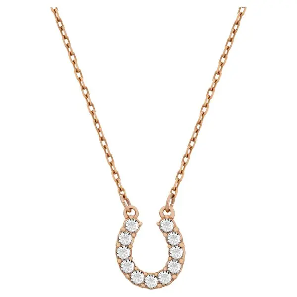 SWAROVSKI Rhodium-plated Horseshoe Necklace With Crystal Pav - White