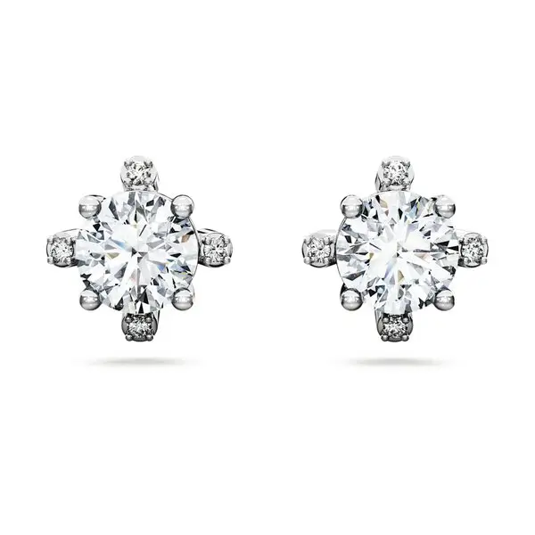 SWAROVSKI Galaxy Stud Earrings With Diamonds - White
