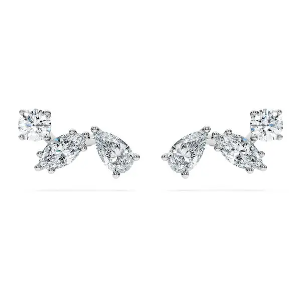 SWAROVSKI Galaxy Stud Earrings With Diamonds - White