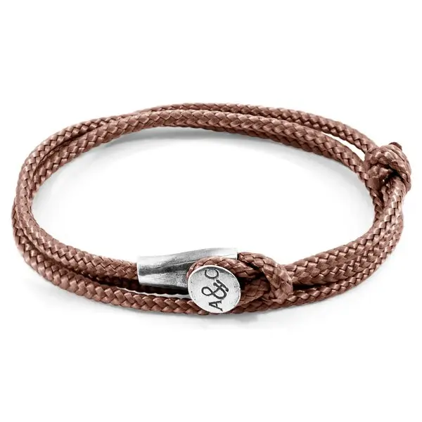 ANCHOR & CREW Copper Dundee Silver & Rope Bracelet