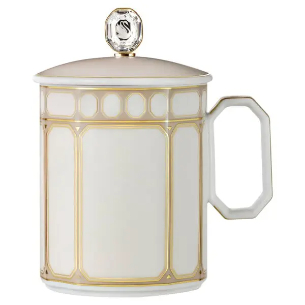 SWAROVSKI Signum Mug With Lid - White