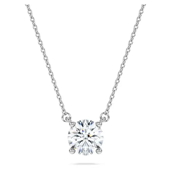 SWAROVSKI 18k Yellow Gold Solitaire Diamond Pendant Necklace - White