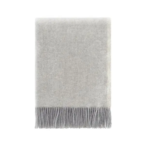 J.J.Textile Melange Wool Throw - Grey