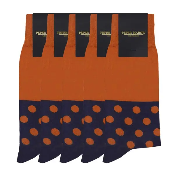 PEPER HAROW - MADE IN ENGLAND Grooms’s Socks Bundle Mayfair Burnt - Orange