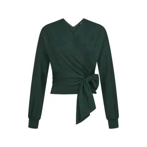 MARIANNA DÉRI Wrap Shirt - Green