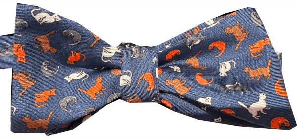 LAZYJACK PRESS Cat's Meow Bow Tie - Blue
