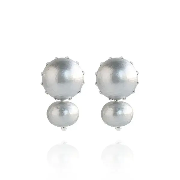 SAULE LABEL Livia Earrings In Cloudy Sky - Silver