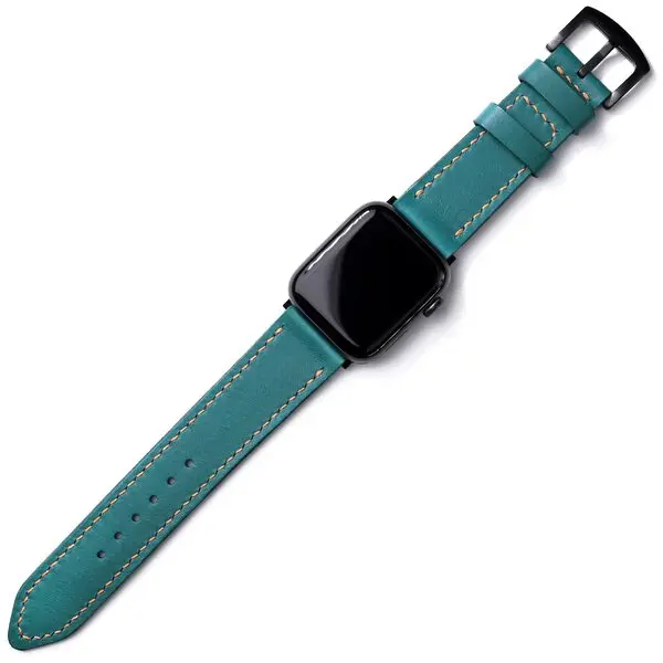 ROARCRAFT Vegtan Leather Apple Watch Strap Teal - Blue