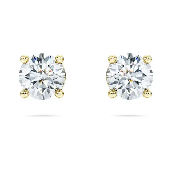 SWAROVSKI 18k Gold Solitaire Stud Earrings With 1.0 Carat Laboratory Grown Diamonds - White