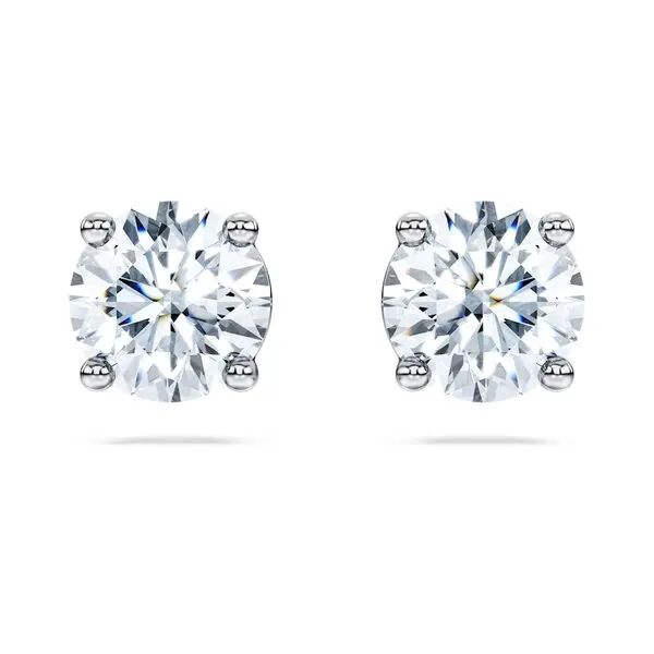 SWAROVSKI 18k Gold Solitaire Stud Earrings With 1.0 Carat Laboratory Grown Diamonds - White