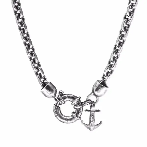 ANCHOR & CREW Salcombe Voyage Necklace Pendant - Silver