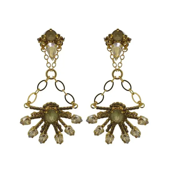VICKISARGE Champagne Burst Chandelier Earrings - Gold
