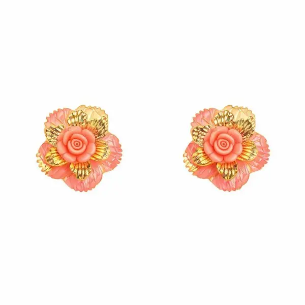 Pat’s Jewelry Santorini Flowers Earrings - Gold