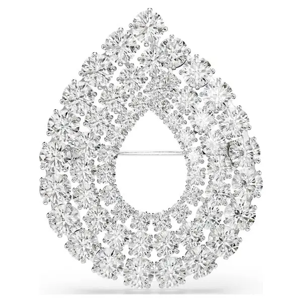 SWAROVSKI Matrix Brooch With Pear-cut Zirconia - White