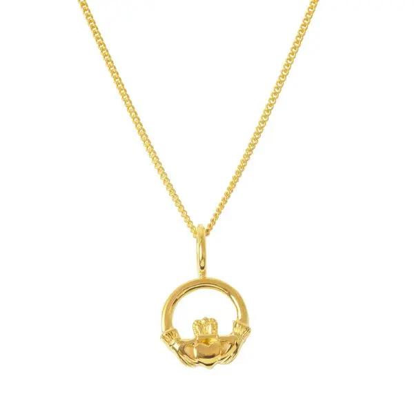 KATIE MULLALLY Claddagh Charm -plated Necklace - Gold