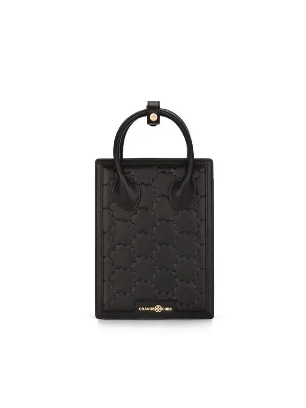 ORANGE CUBE Quilted Impressions Mini Tote Bag - Black