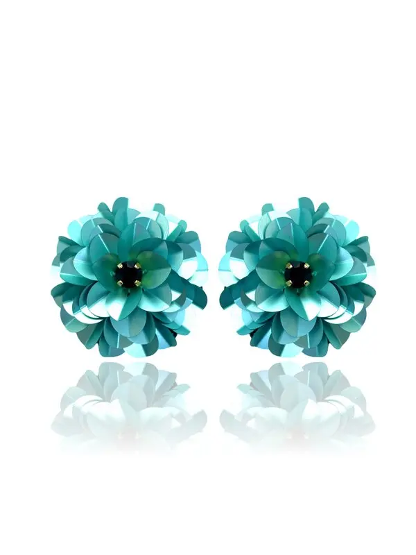PINAR OZEVLAT Blossoms Turquoise - Blue