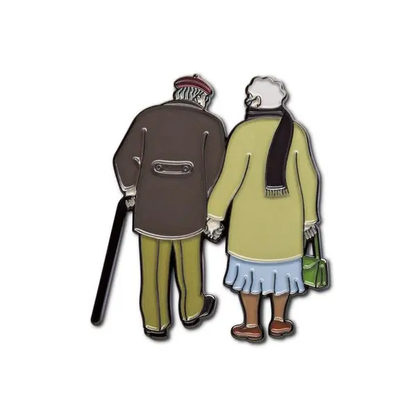 MAKE HEADS TURN Brown / Green Magnet Timeless Lovebirds - Brown/green