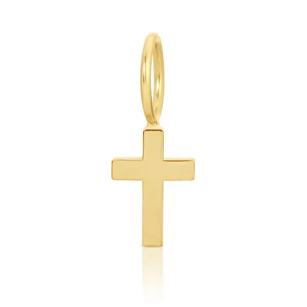 Maya Brenner Designs Charm Pendant Cross Yellow - Gold