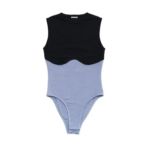 BELKYS STUDIO Black / Blue Beatrix Bust Contour Bodysuit - Black/blue