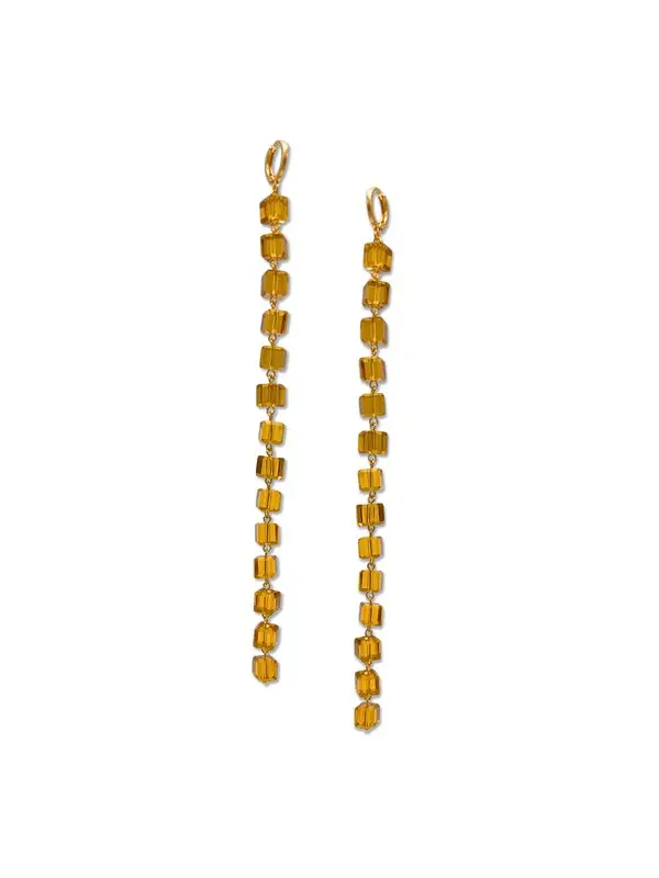 JAREDJAMIN Amber Building Block Drop Earrings - Gold