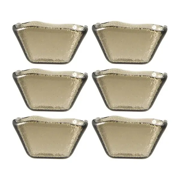 Turgla Home Glass Dinnerware Square Transparent Glass Ramekin Set Of Six - Brown
