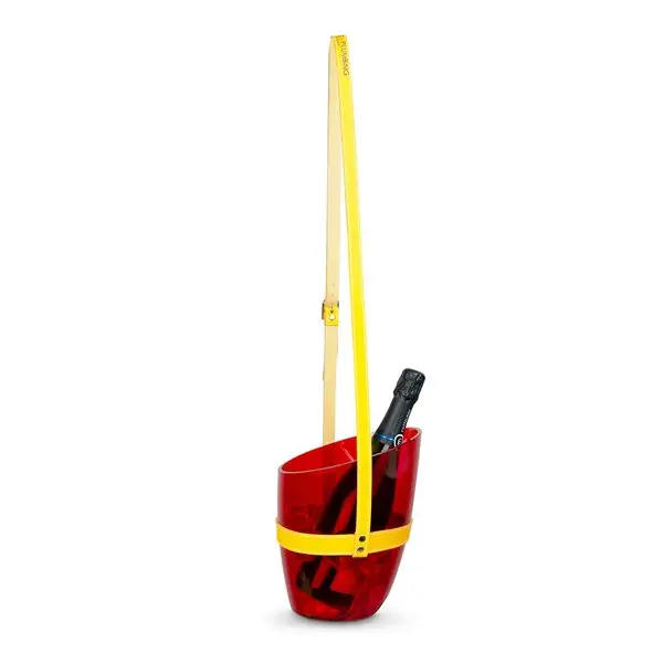 HEATING & PLUMBING LONDON Keep Your Cool" Champagne Bucket & Yellow - Red