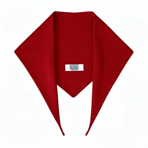 LONDON ATELIER BYPRODUCT Wool Small Triangle Knitted Scarf - Red