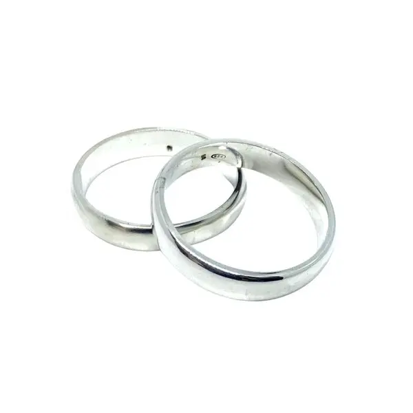 TG-JEWELLERY BY TAMARA GERVASIO Sterling Half Dome Wedding Band Recycle - Silver