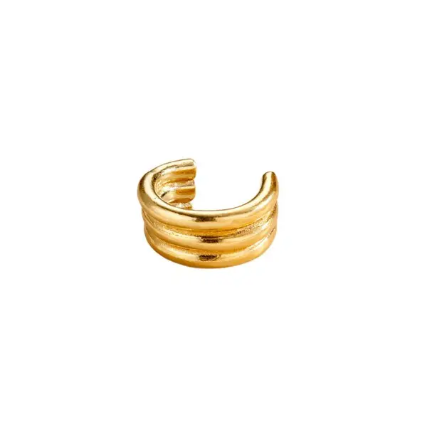 POSH TOTTY DESIGNS Column Gold Ear Cuff - Silver