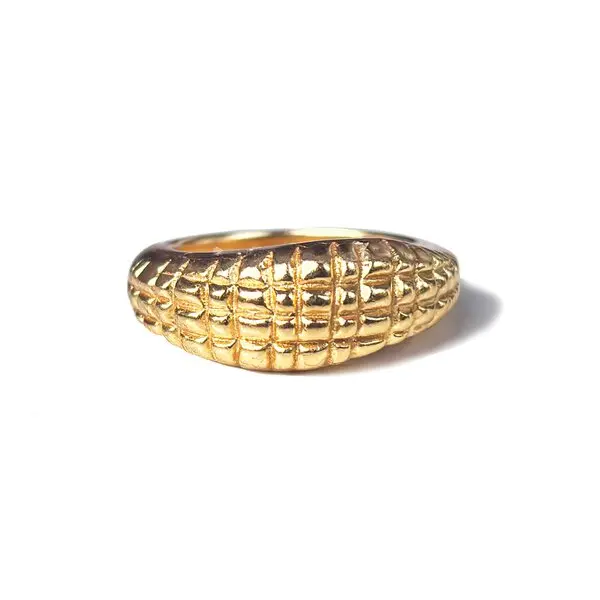KRRUSH Rio Python Textured Ring - Gold
