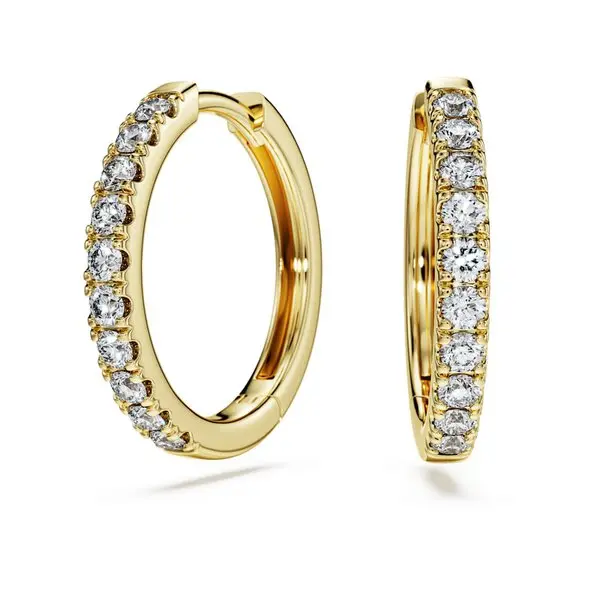 SWAROVSKI Eternity Hoop Earrings With Pavé Diamonds - White