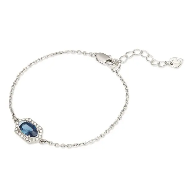 Grossé Silver / Blue Platinum & Blue Crystal Bracelet, Series Jelly Beans - Silver/blue