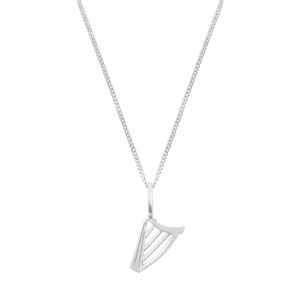KATIE MULLALLY Harp Charm Necklace - Silver