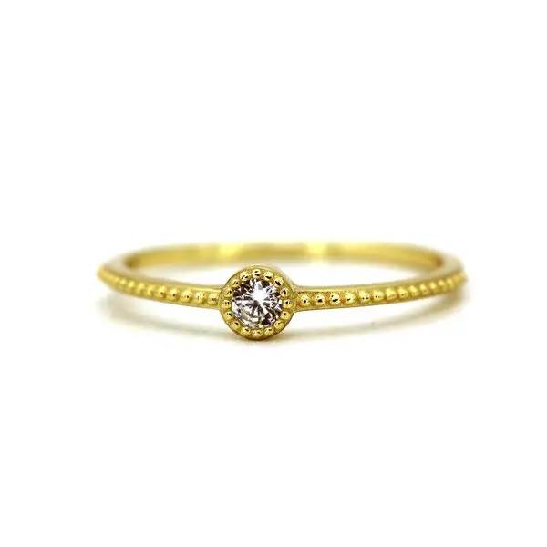 VICSTONENYC FINE JEWELRY Natural Diamond Antique Yellow Solid Ring - Gold