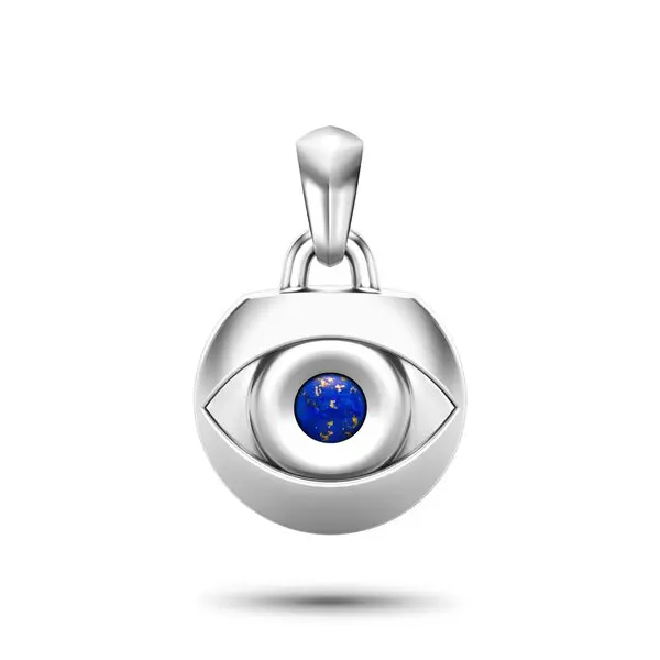 RAHUL PATEL COLLECTION Blue / Silver Ancient Evil Eye Amulet With Lapis Lazuli - Blue/silver