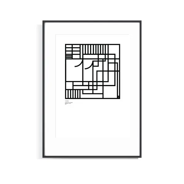 Curiosity Snug Numerology Series – Abstract Lines Number Eleven Limited Edition Print - Black