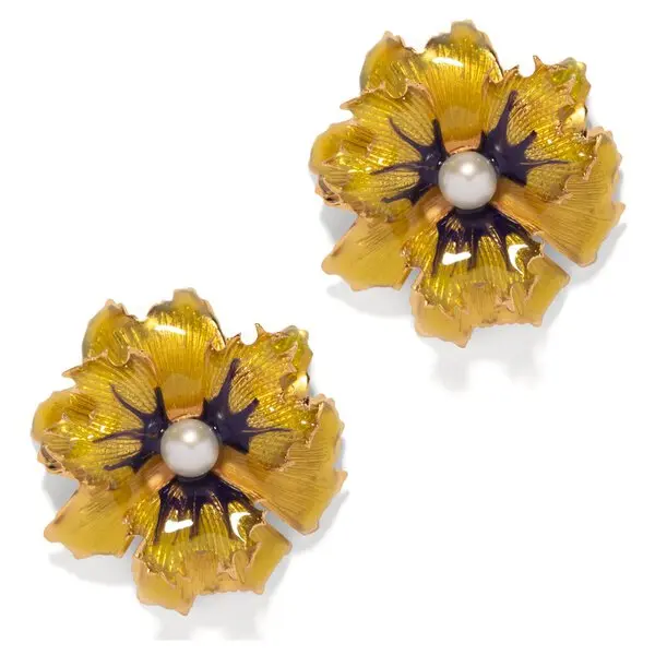 THE PINK REEF Lace Earring In Jonquil - Pink