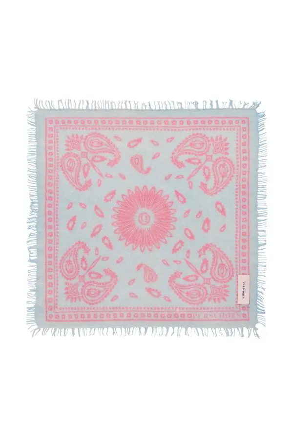 PURSCHOEN Maxi Bandana Scarf Bleu-flamingo - Blue