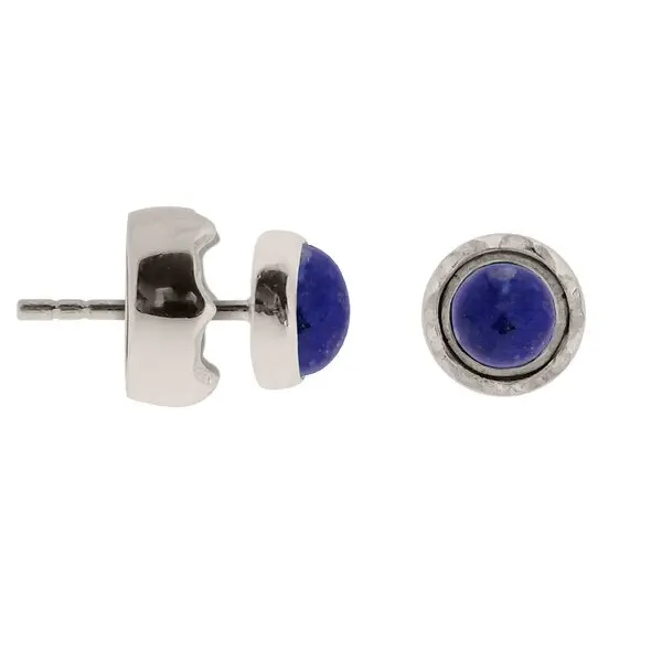 CHARLOTTE'S WEB JEWELLERY Silver / Blue Maya Silver Stud Earrings Lapis Lazuli - Silver/blue