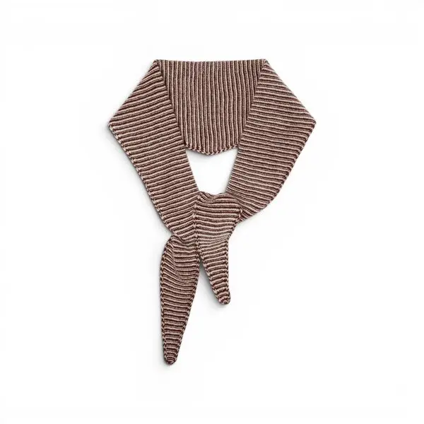 LOOM & COVE 100% Cashmere Stripe Triangle Scarf /camel - Brown