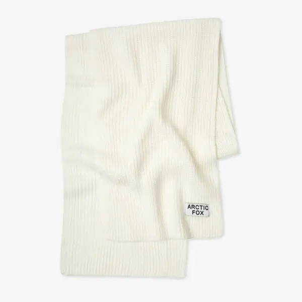 ARCTIC FOX & CO. Recycled Bottle Scarf Winter - White
