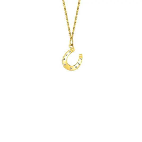 TRUE ROCKS Mini Horse Shoe Pendant 18kt Plate - Gold