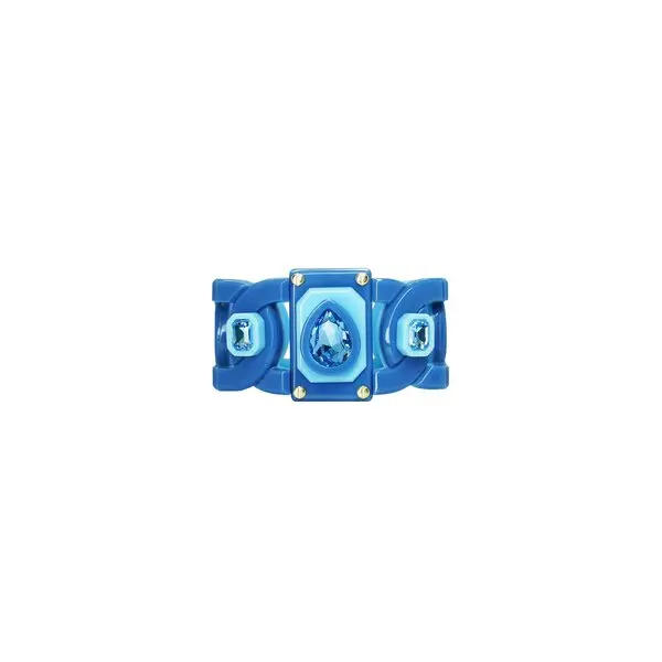 GISSA BICALHO Handmade Acrylic Bracelet Links And Stones - Blue