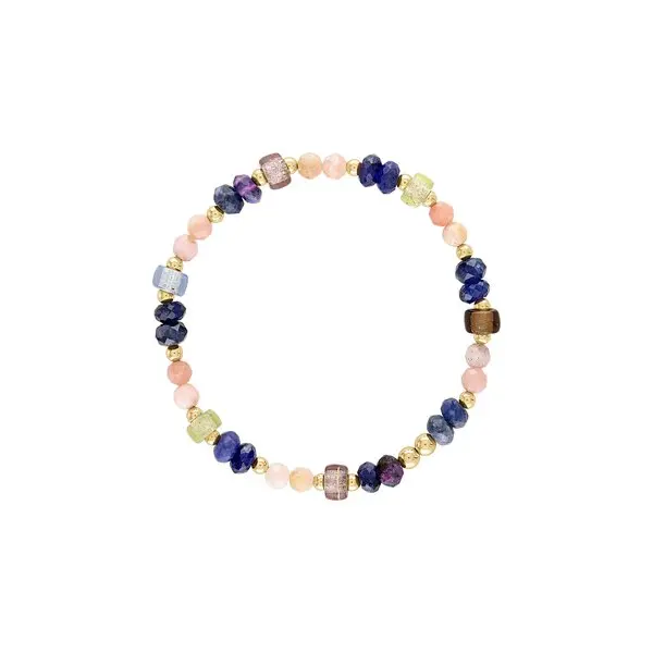 OLIVIA LE Celine Glass Bead Bracelet - Orange