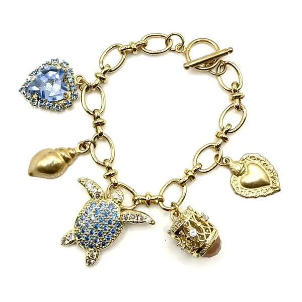 ACHALA HANDCRAFTED Neutrals Sea Treasures Charm Bracelet - White