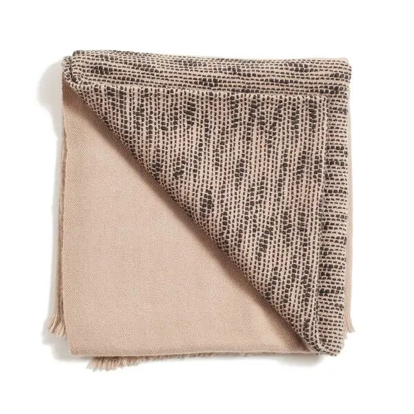 STUDIO VARIOUSLY Flo Merino Textured Handloom Throw - Brown