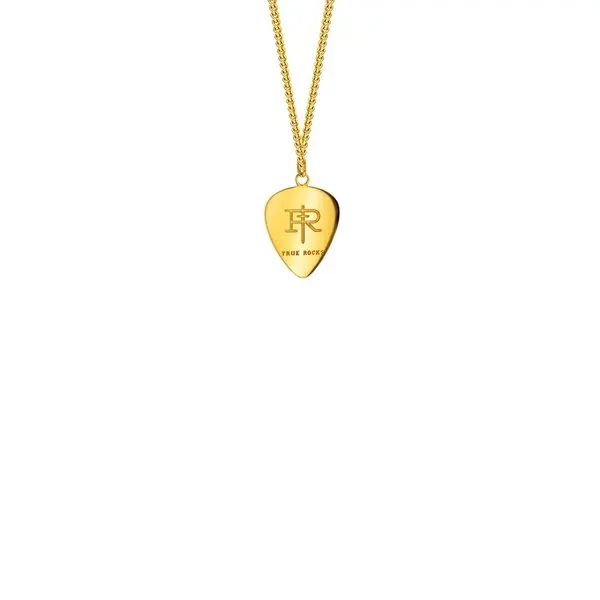 TRUE ROCKS 18 Kt Plated Mini Plectrum Necklace - Gold