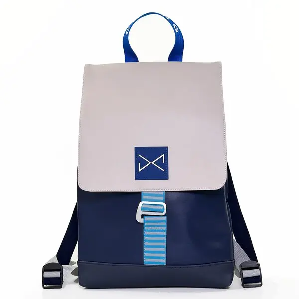 DANIEL CHONG Grey / Blue Waterproof The Hook Backpack With Double Zipper Grey Ice - Grey/blue
