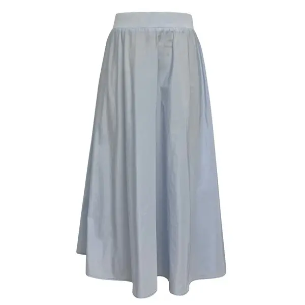 ROCH PEREL Taffeta And Knit Circle Skirt - Blue